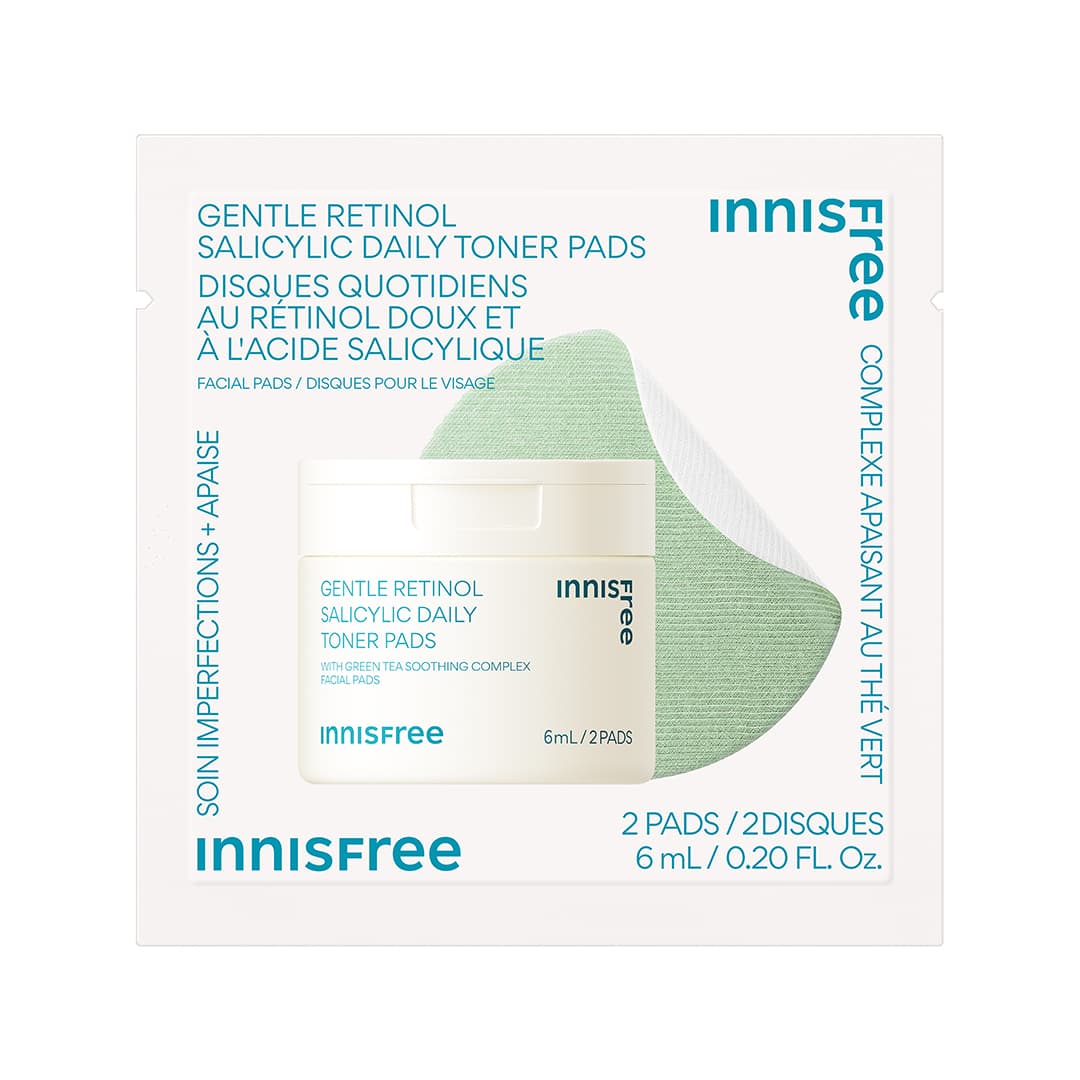 Innisfree Gentle Retinol Salicylic Daily Toner Pads 2-Pack - Beauty face
